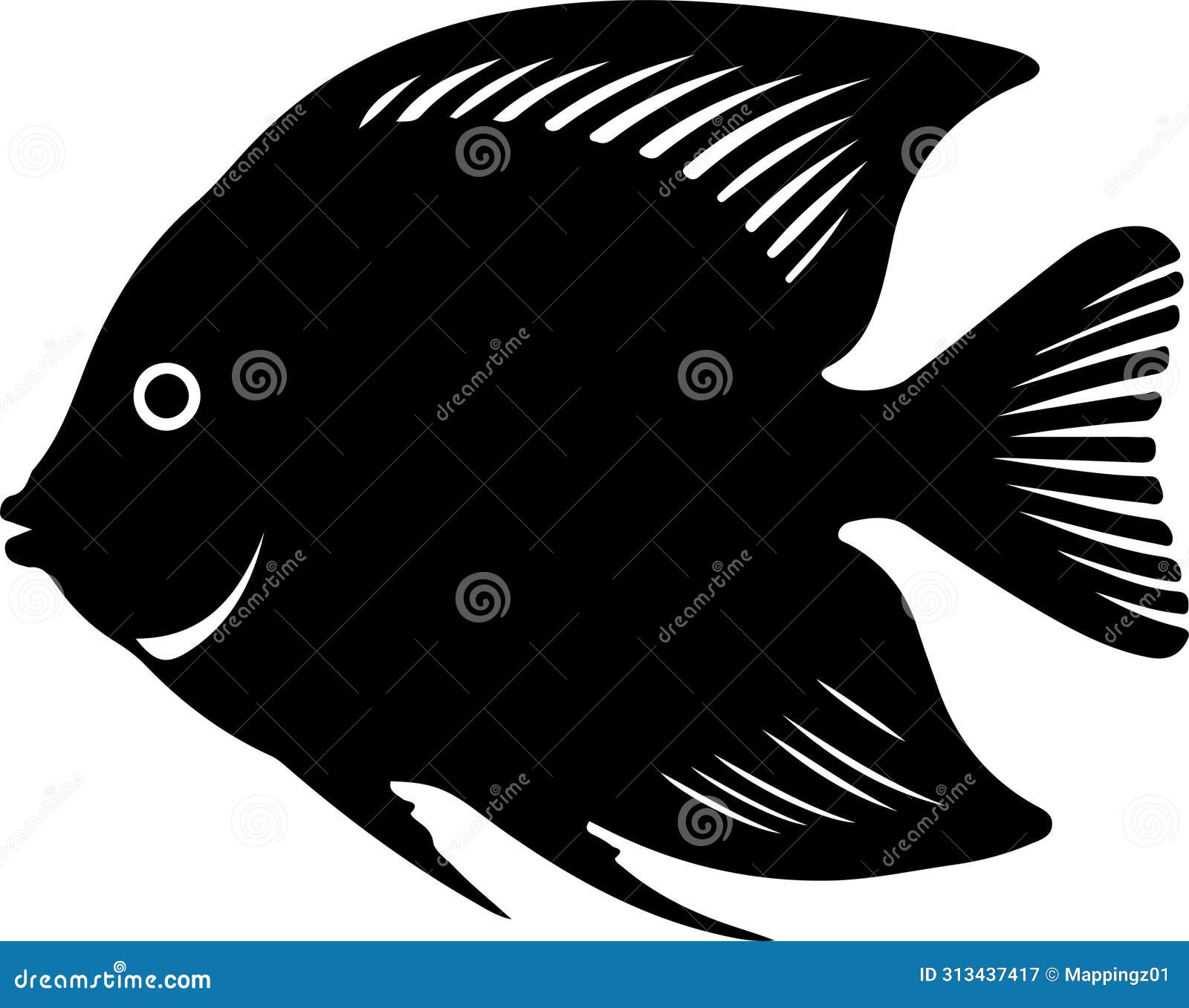 Discus Black Silhouette Generative Ai Stock Vector - Illustration of ...