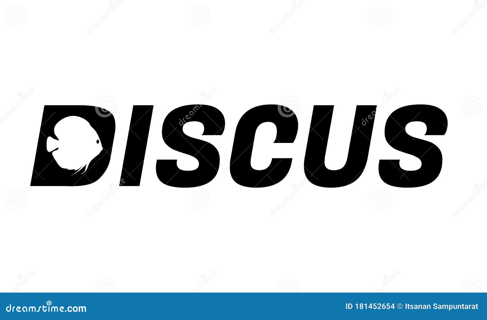 Discus fish logo stock vector. Illustration of concept - 181452654