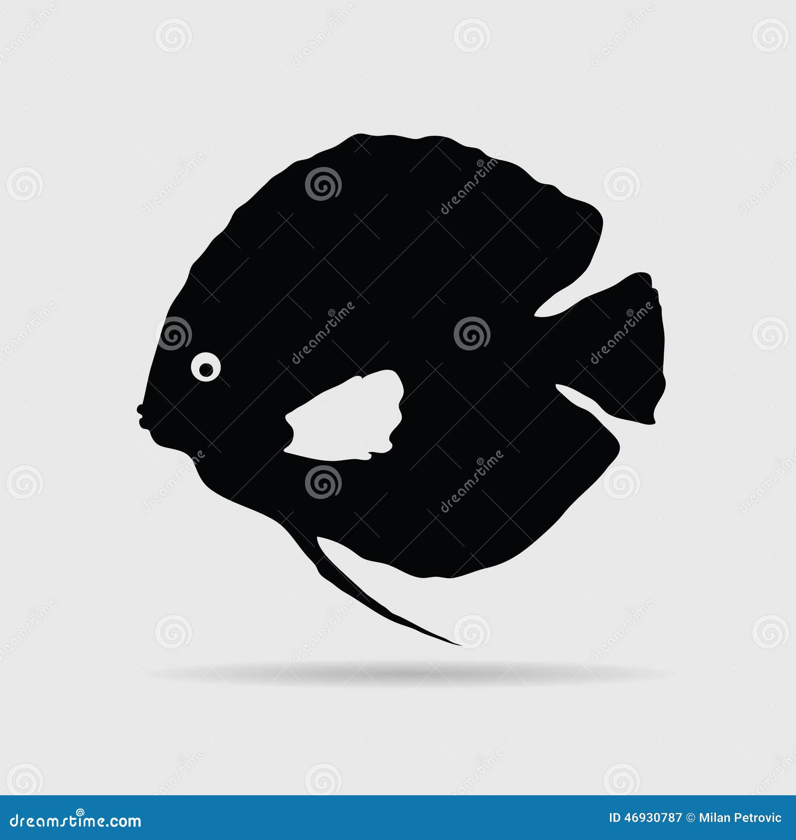 Discus fish vector stock vector. Illustration of funny - 46930787