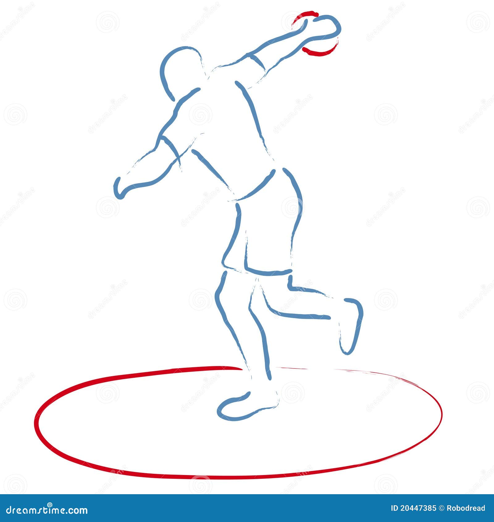 Discus Throw stock vector. Illustration of profile, tossing - 20447385