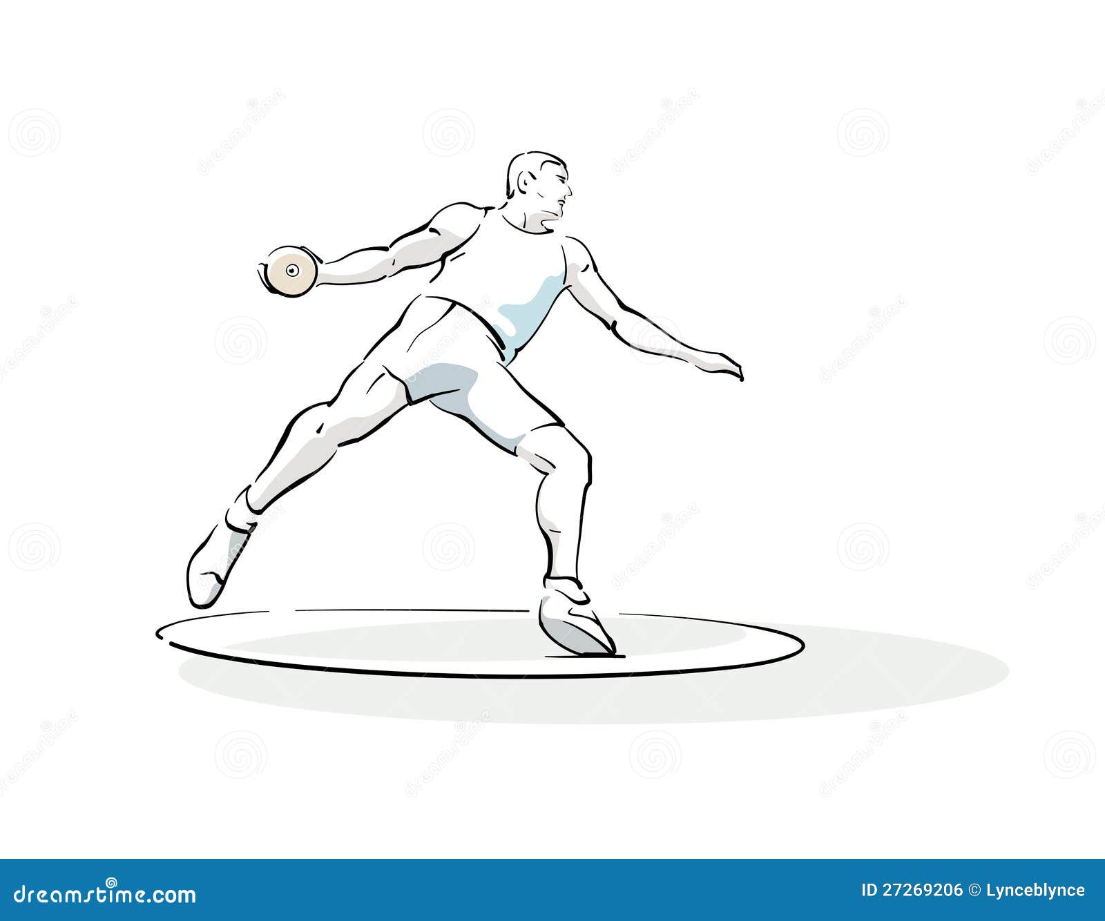 Discus throw stock illustration. Illustration of male - 27269206
