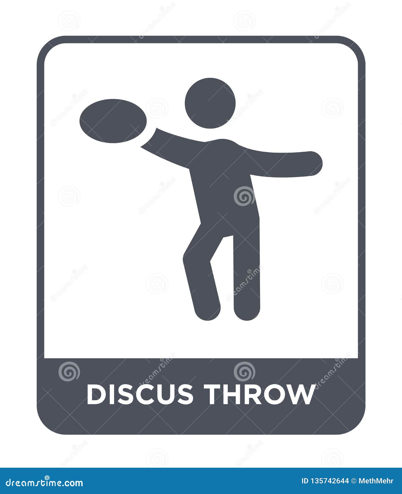 Discus Throw Icon in Trendy Design Style. Discus Throw Icon Isolated on ...