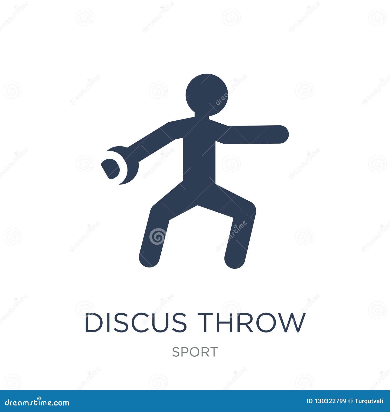 Discus Throw Icon. Trendy Flat Vector Discus Throw Icon on White Stock ...