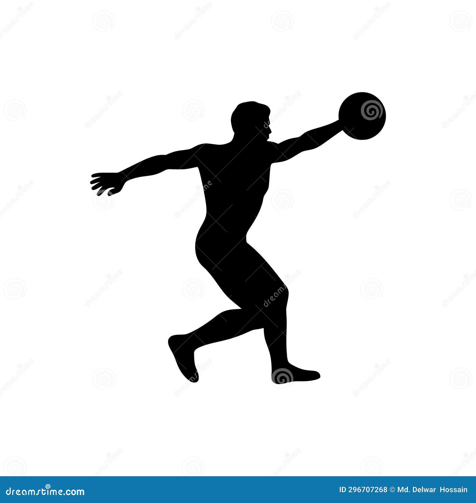 Discus Throw Icon stock vector. Illustration of track - 296707268