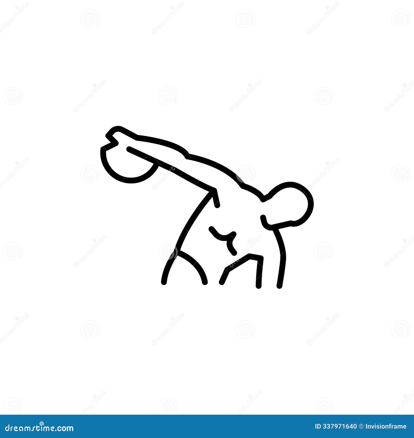 Discus thrower icon stock illustration. Illustration of icon - 337971640