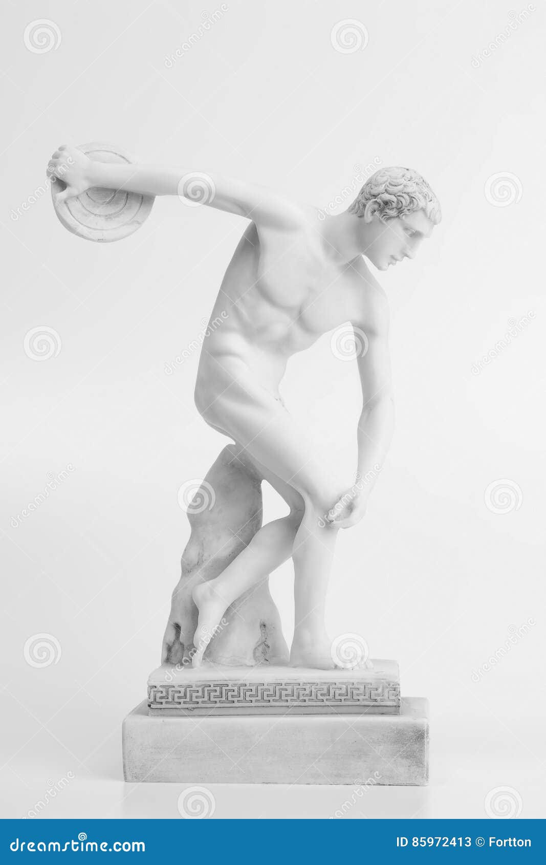 Discus Thrower Discobolus Statue. A Part Of The Ancient Olymp Games. A ...
