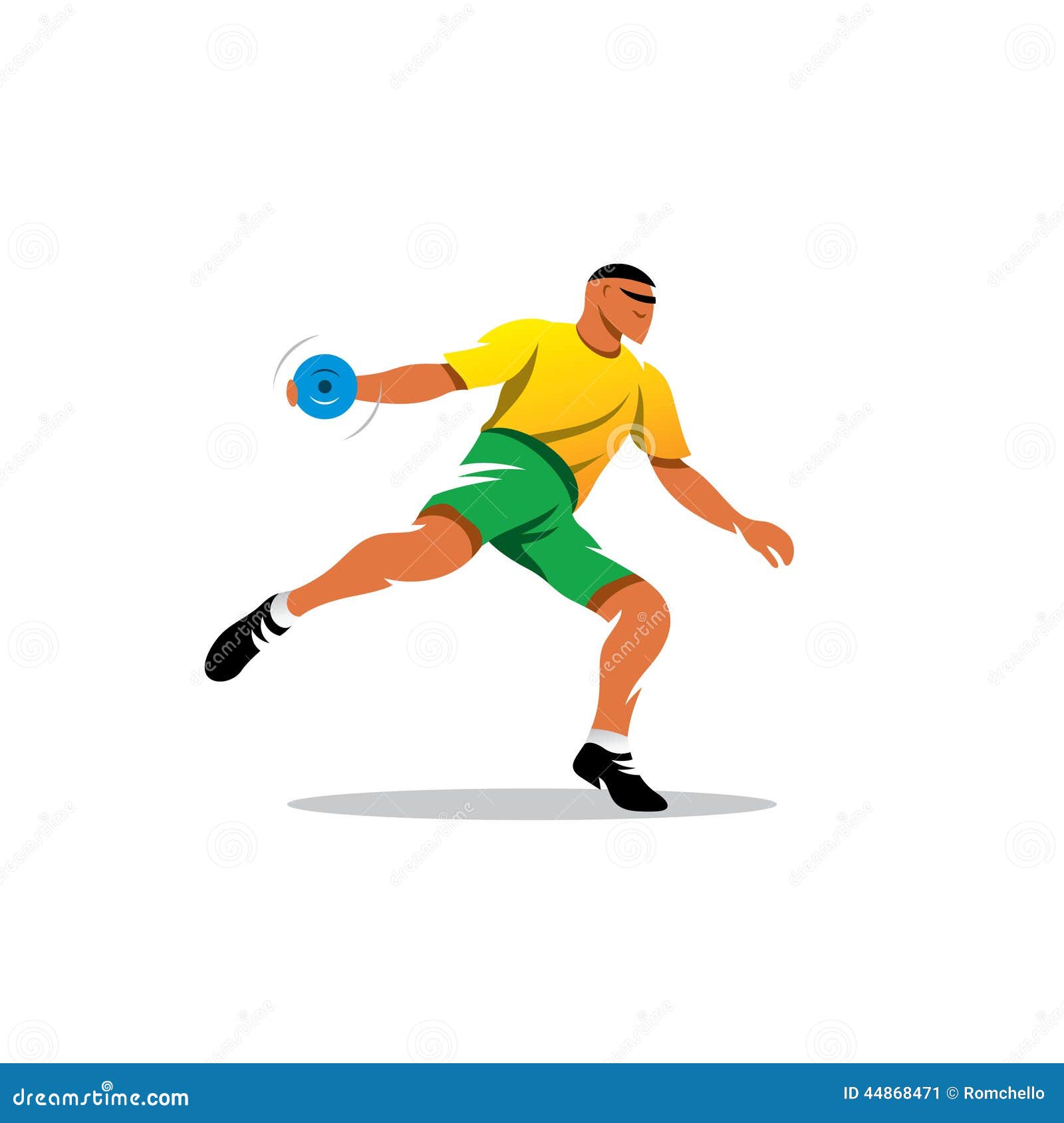 Discus throwing sign stock illustration. Illustration of male - 44868471