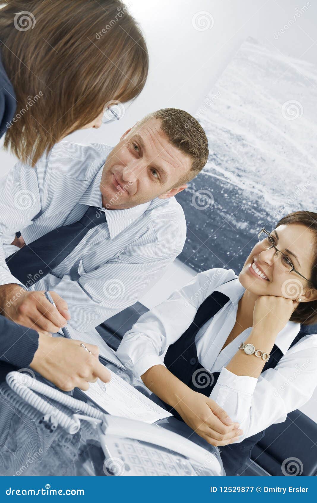 Discuss stock image. Image of employee, lady, collaboration - 12529877