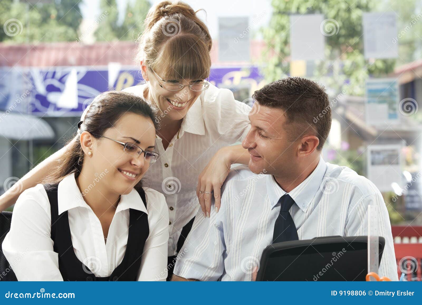 Discuss stock photo. Image of collaboration, businesspeople - 9198806