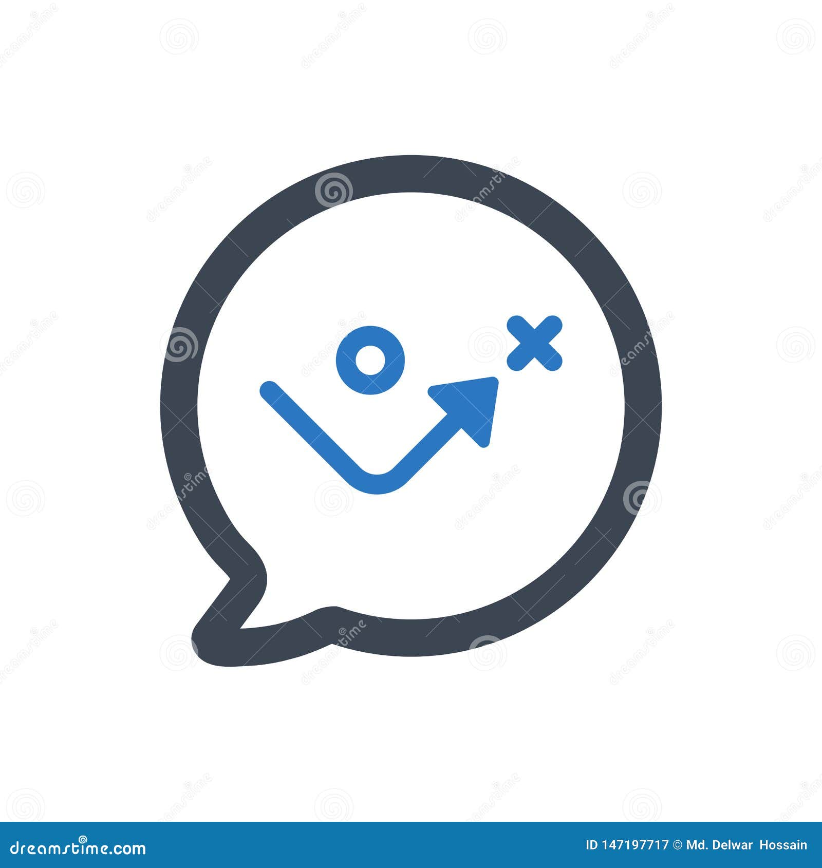 Discuss Strategic Planning Icon Stock Vector - Illustration of strategy ...