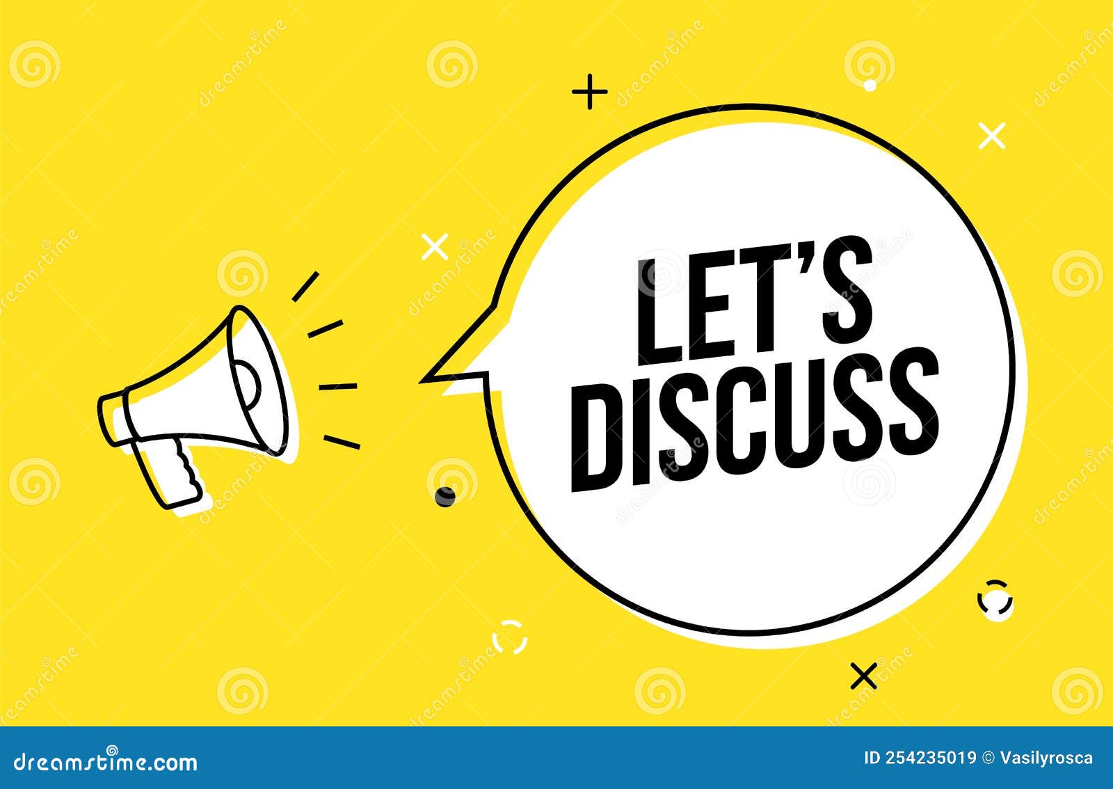 Discuss Vector Banner Talk Sign Chat Speech Business Forum Bubble ...