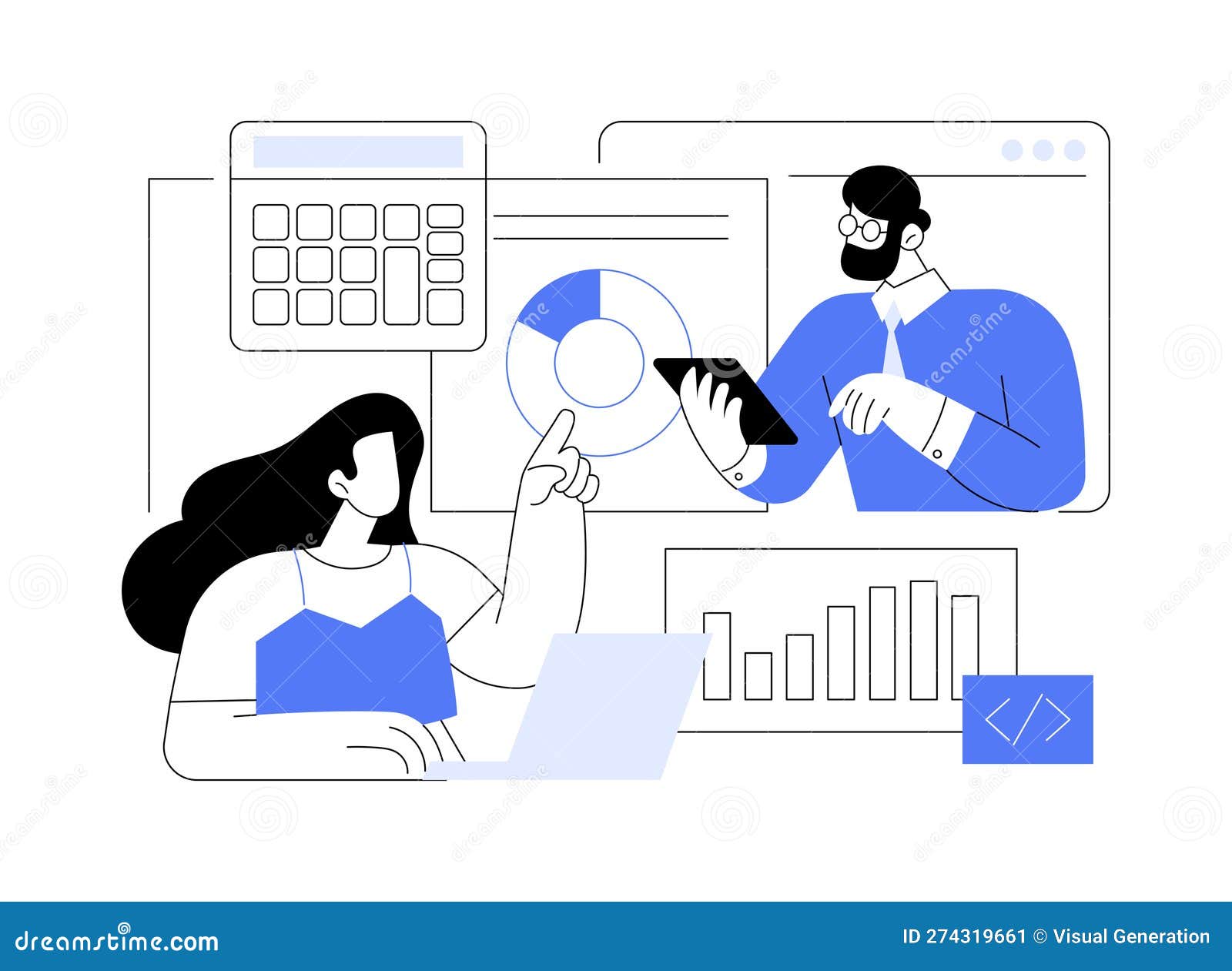 Discussing Budget Abstract Concept Vector Illustration. Stock Vector ...