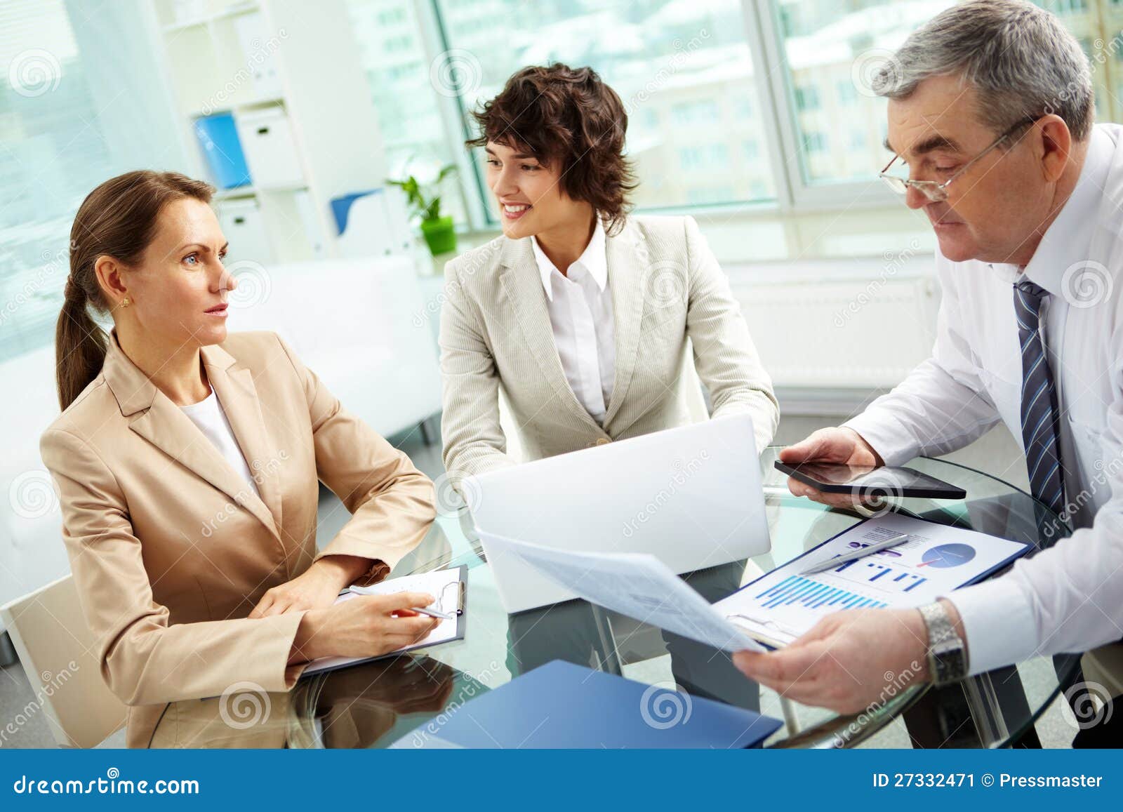 Discussing Business Matters Stock Image - Image of friendly ...
