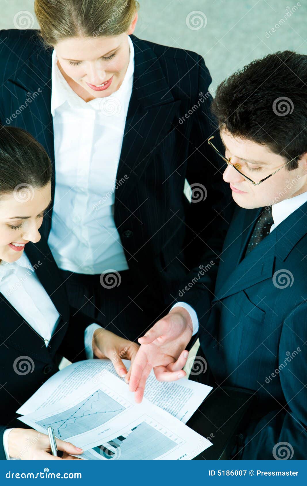 Discussing Business Project Stock Image - Image of male, communication ...