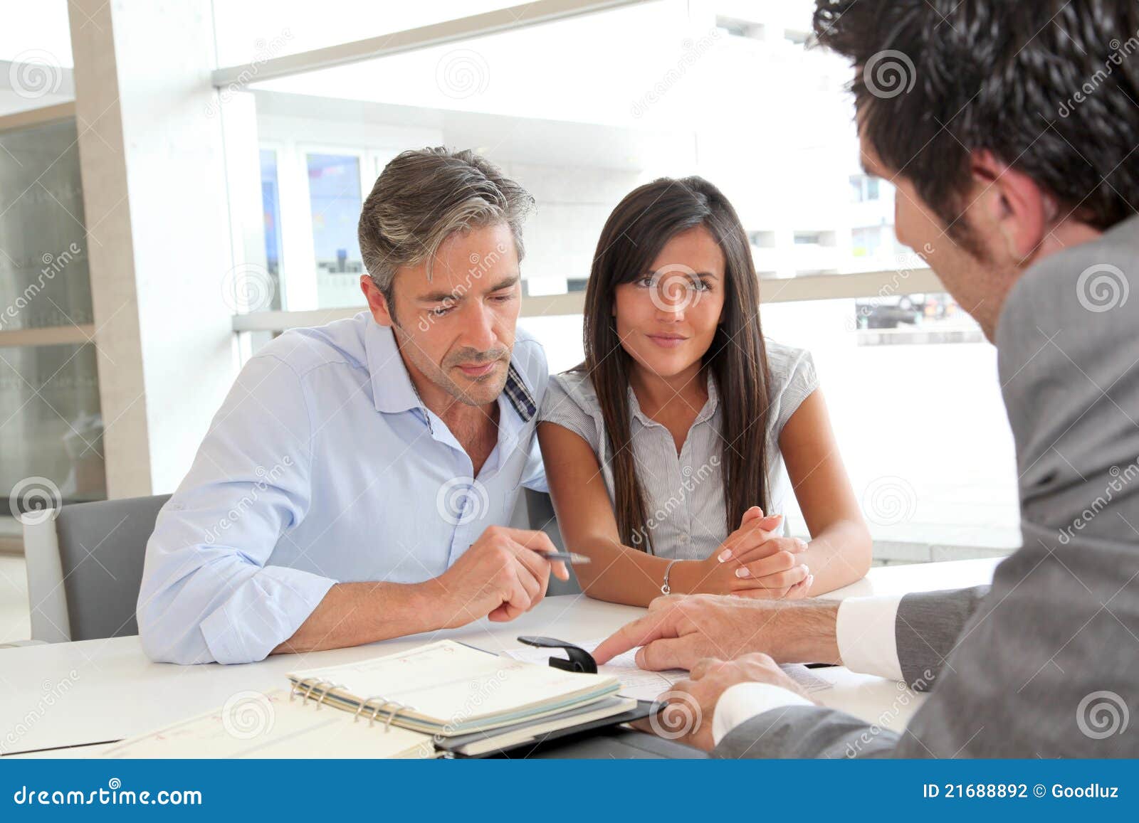 Discussing Contract Conditions Stock Photo - Image of apartment, estate ...