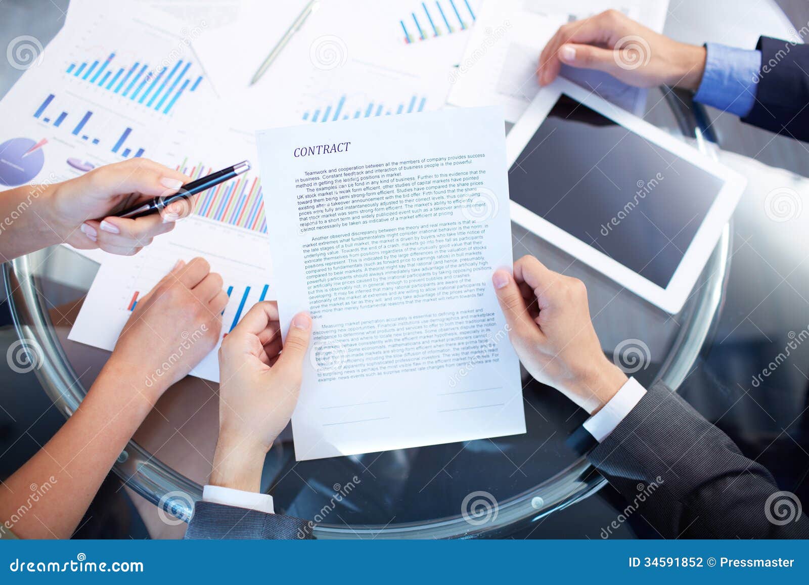 Discussing contract stock photo. Image of explaining - 34591852