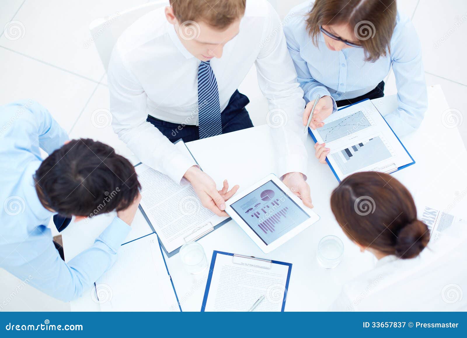 Discussing document stock image. Image of collar, manager - 33657837