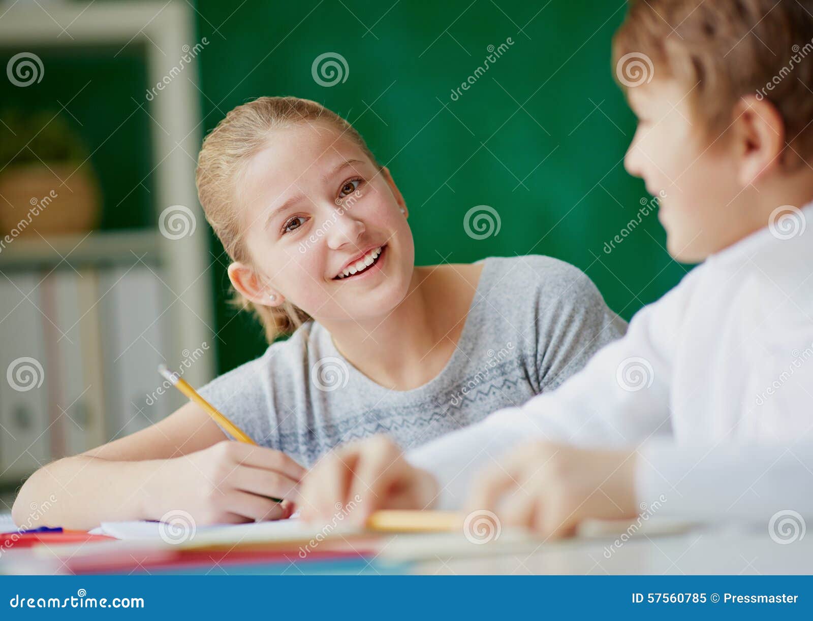 Discussing ideas stock image. Image of cheerful, caucasian - 57560785