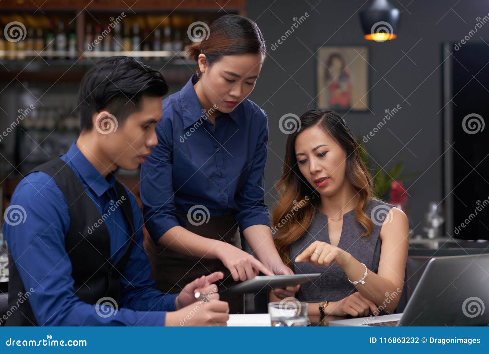 Discussing menu stock photo. Image of menu, entrepreneur - 116863232