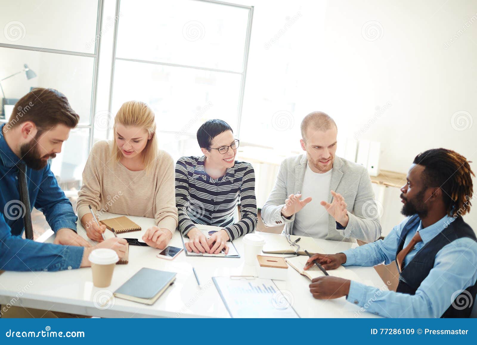 Discussing new ideas stock image. Image of professional - 77286109