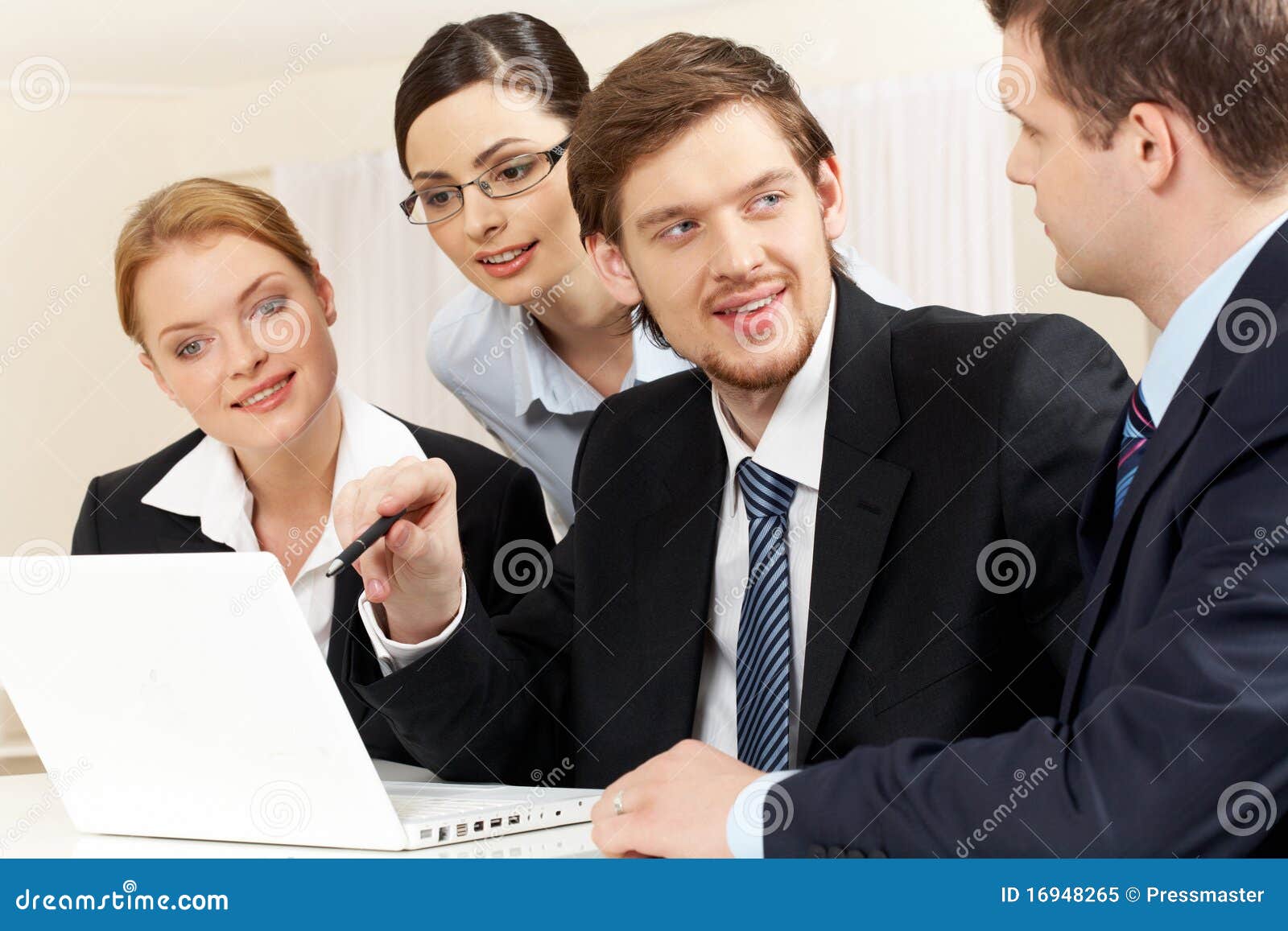Discussing new project stock image. Image of adult, group - 16948265