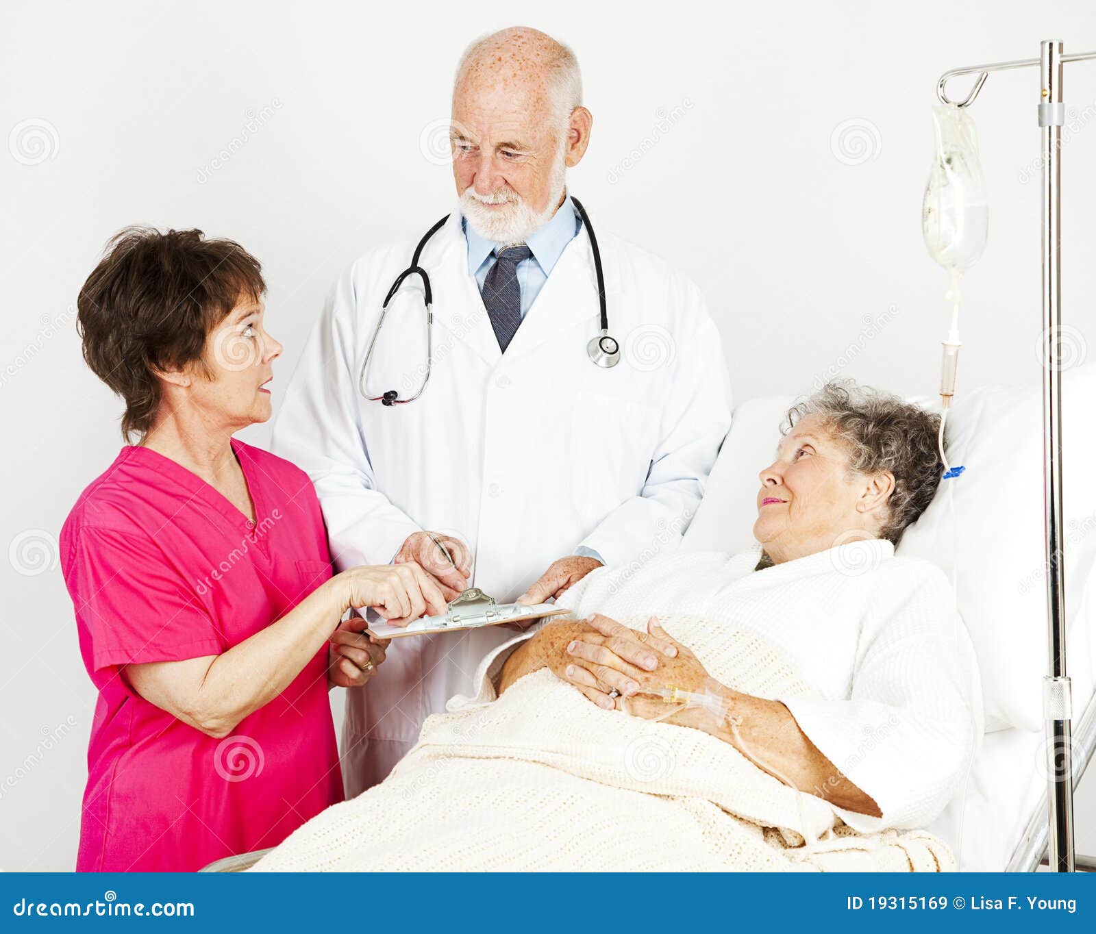 Discussing Patient Progress Stock Image - Image of gurney, medical ...