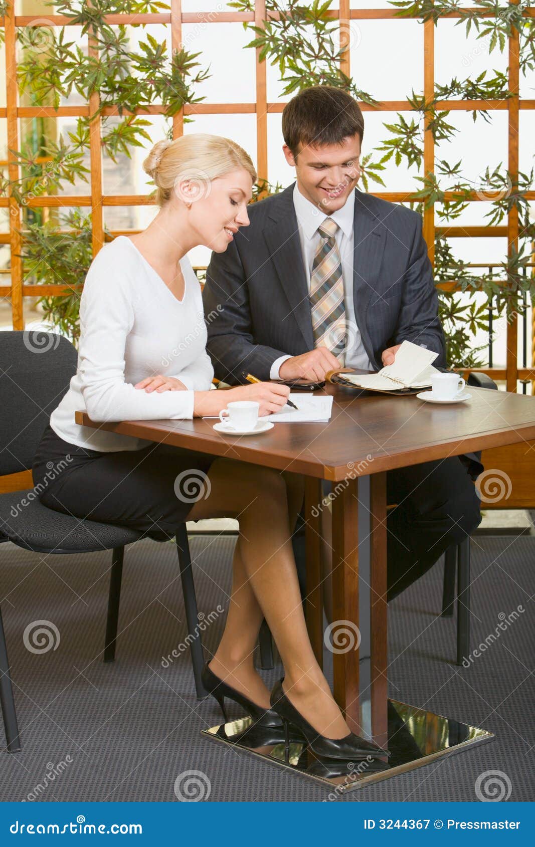 Discussing a plan stock image. Image of cafe, planning - 3244367