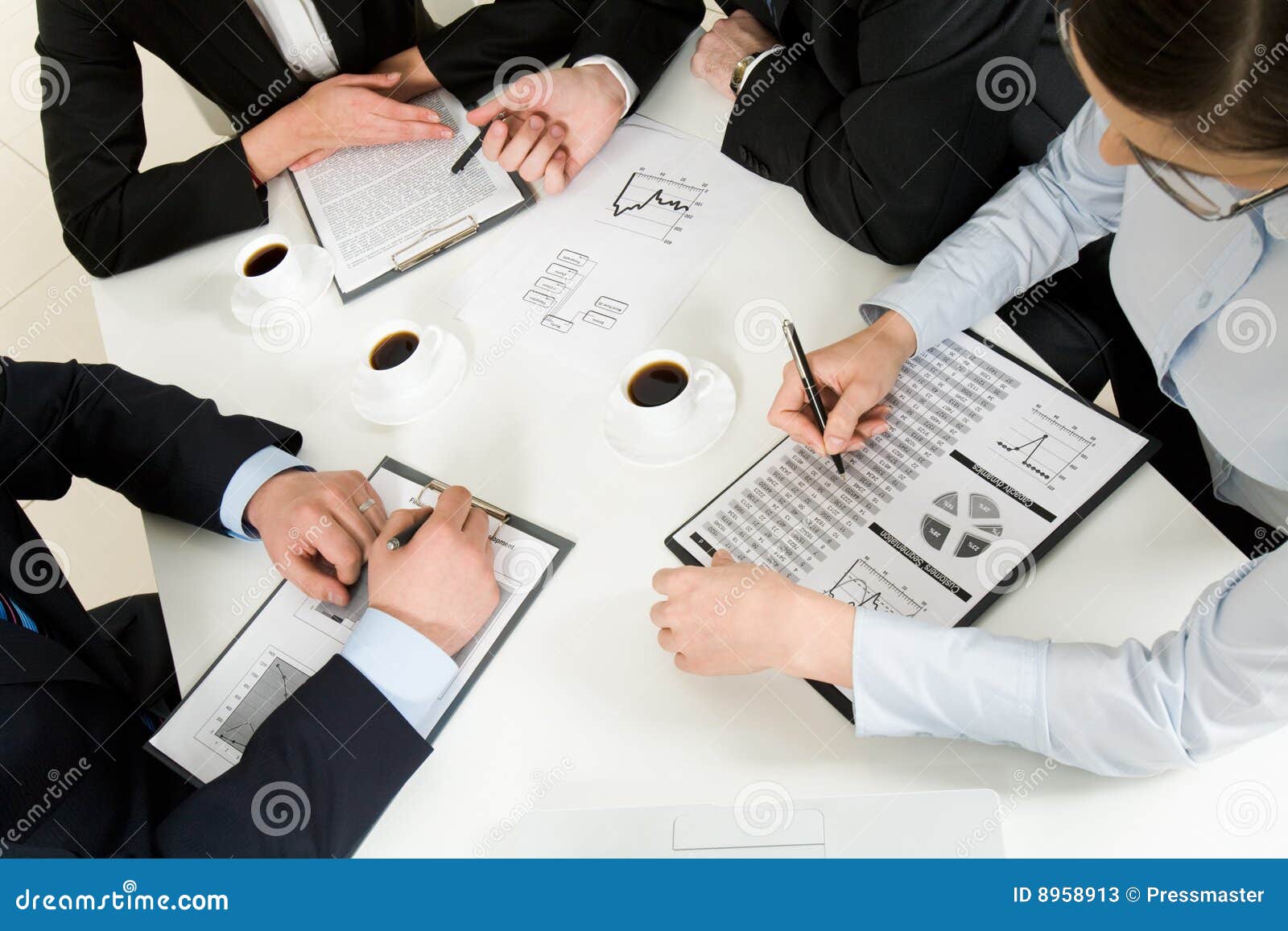 Discussing plan stock image. Image of chart, busy, coffee - 8958913