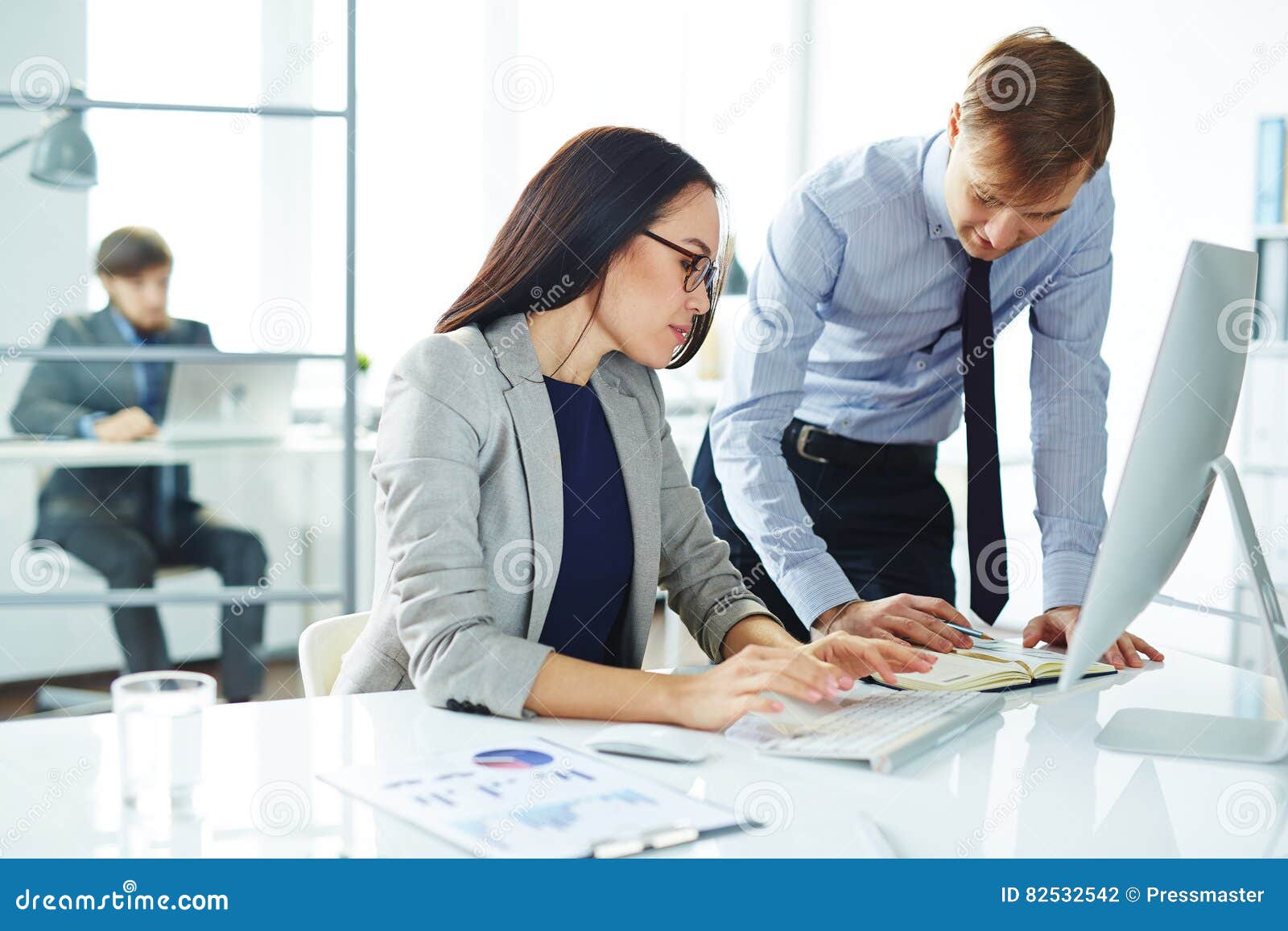 Discussing plans stock photo. Image of analyst, discussing - 82532542