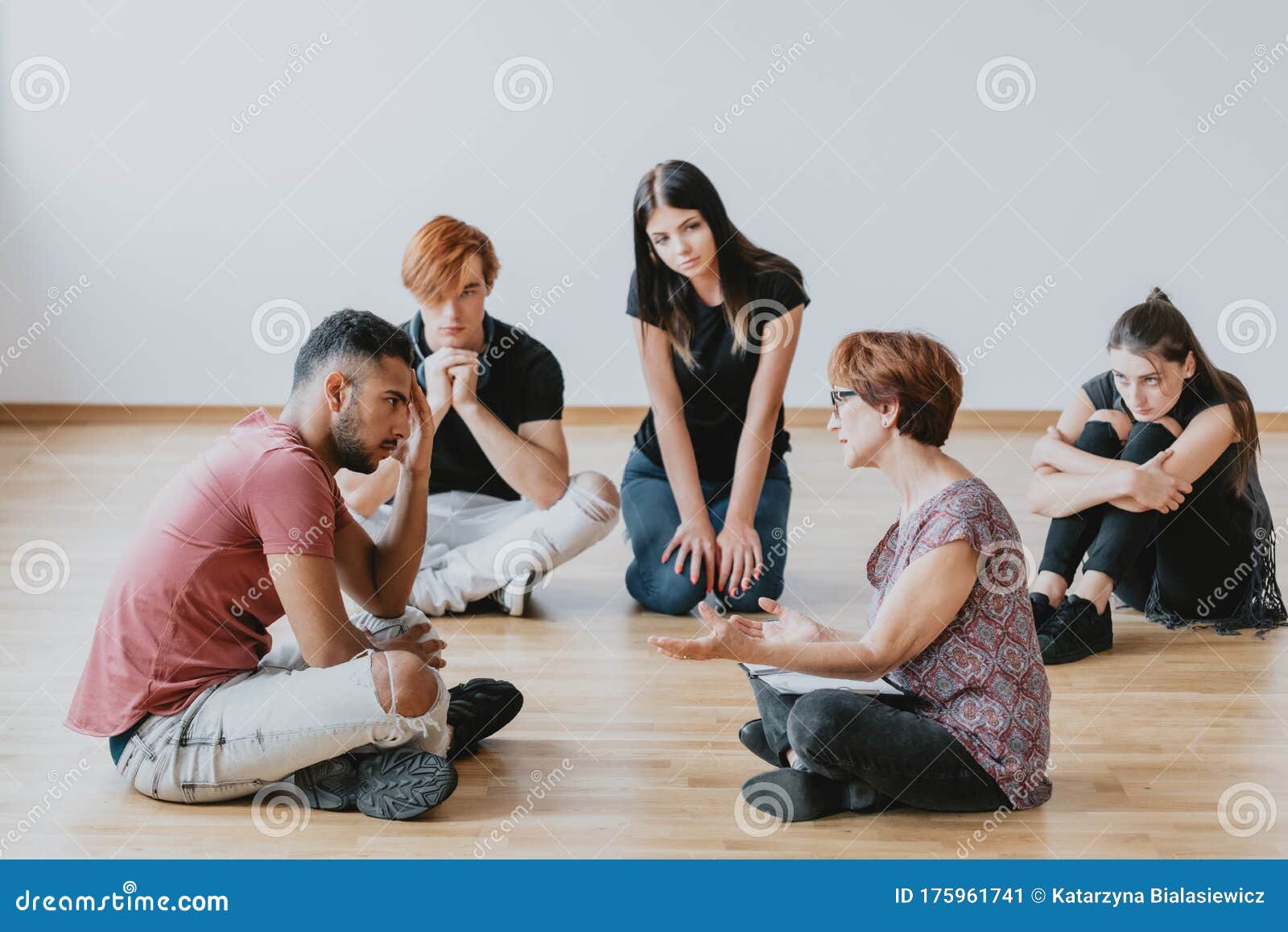 Discussing about the play stock image. Image of depression - 175961741