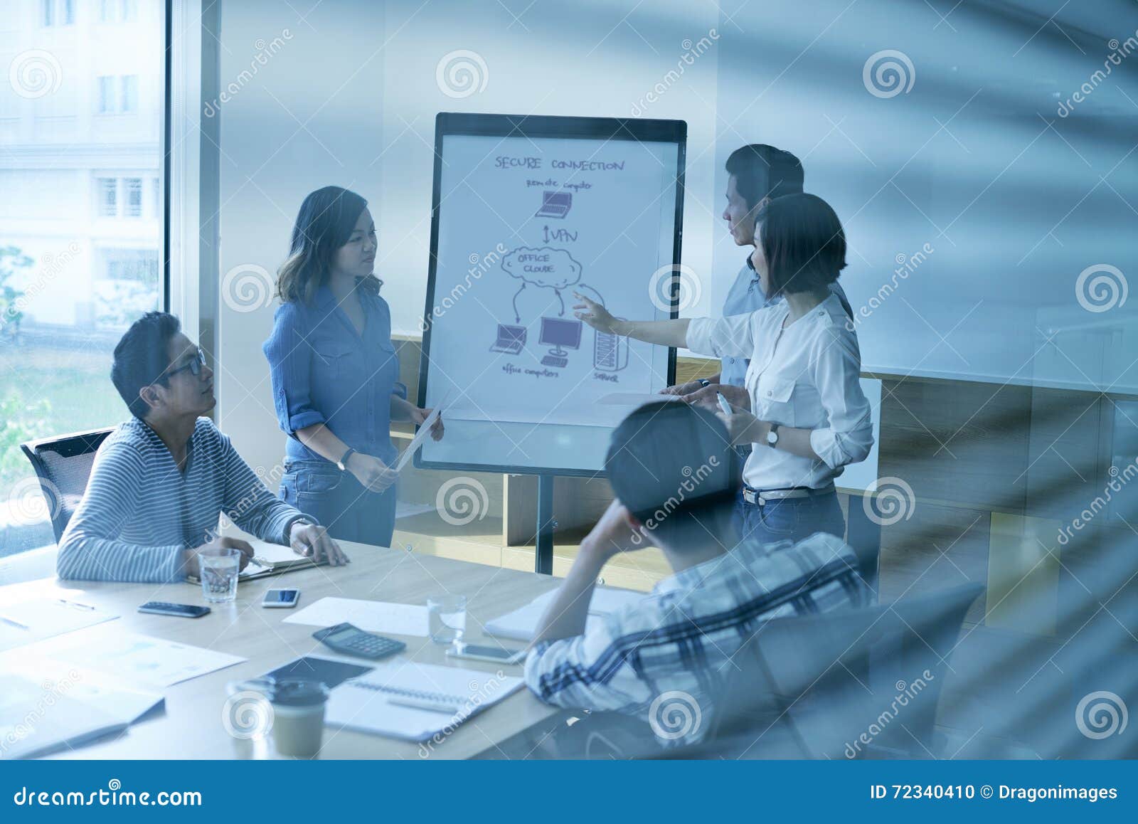 Discussing project stock photo. Image of showing, system - 72340410