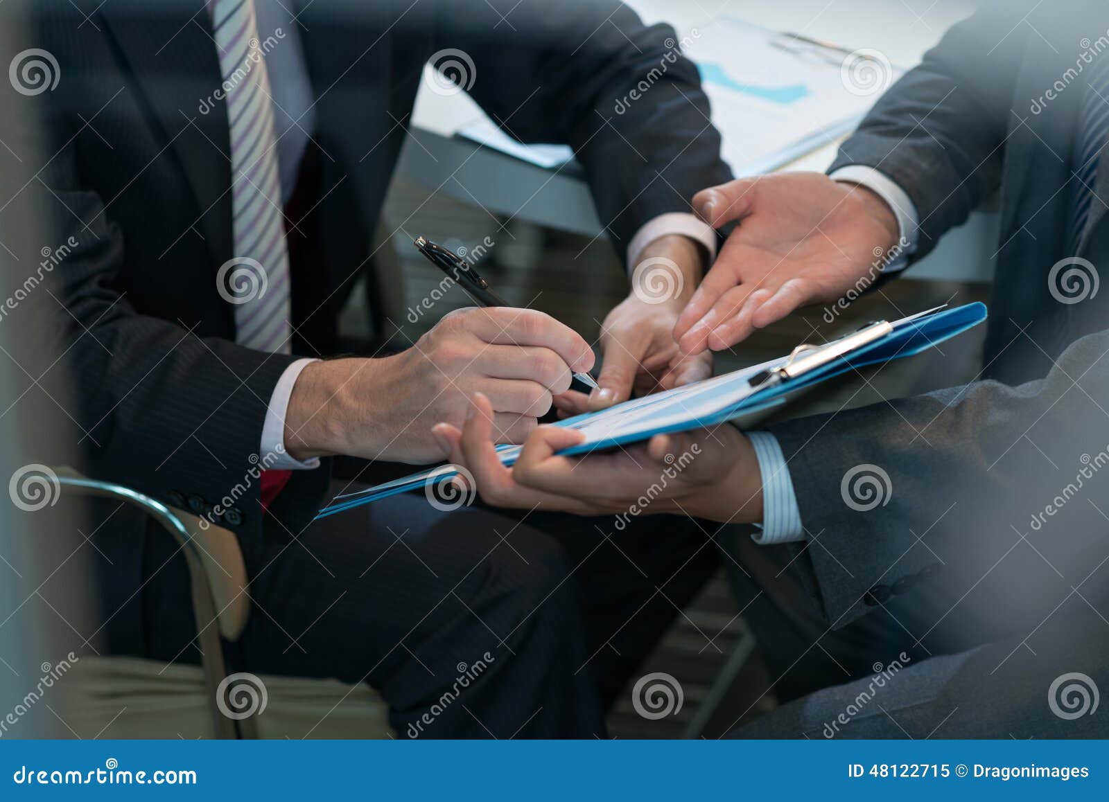Discussing results stock image. Image of paperwork, meeting - 48122715