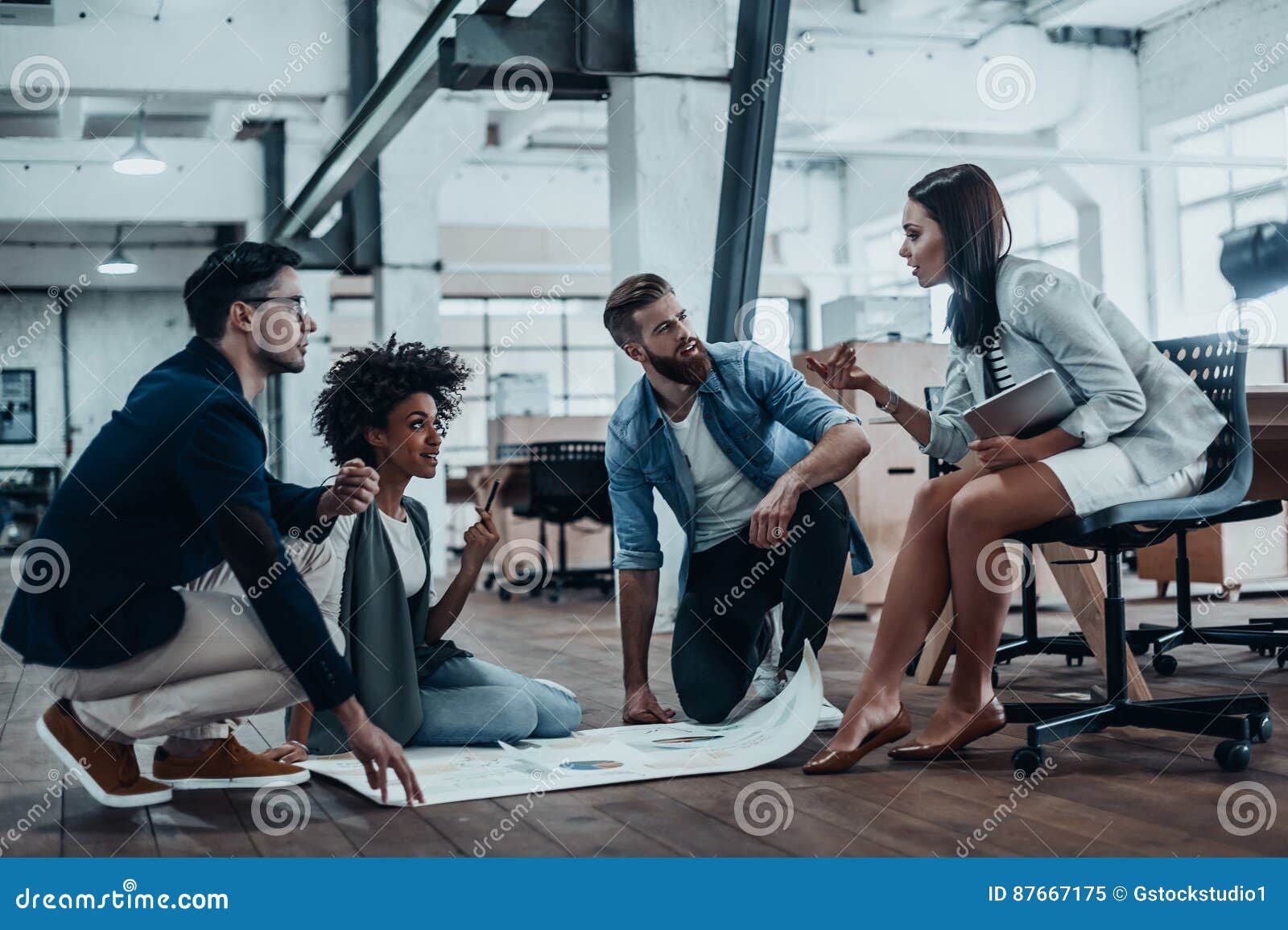 Discussing strategy. stock image. Image of people, business - 87667175