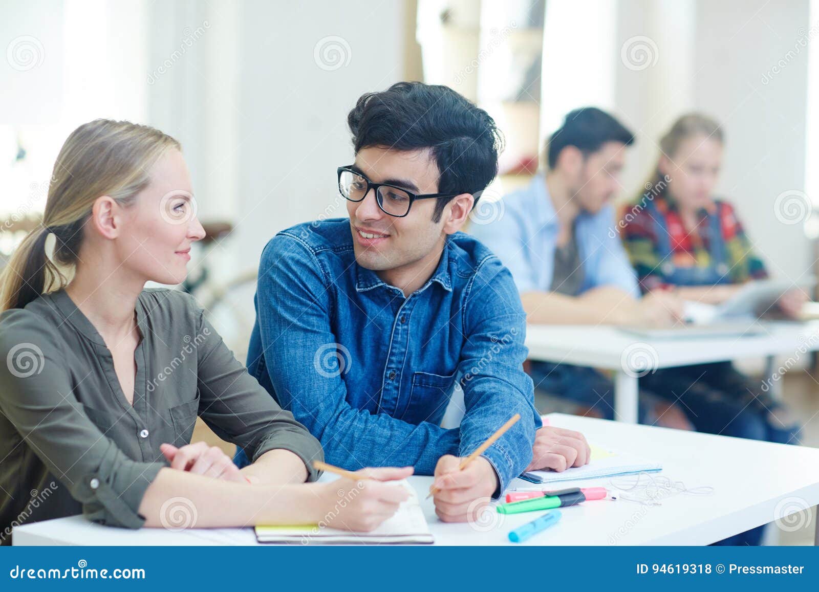 Discussing task stock photo. Image of planning, buddy - 94619318