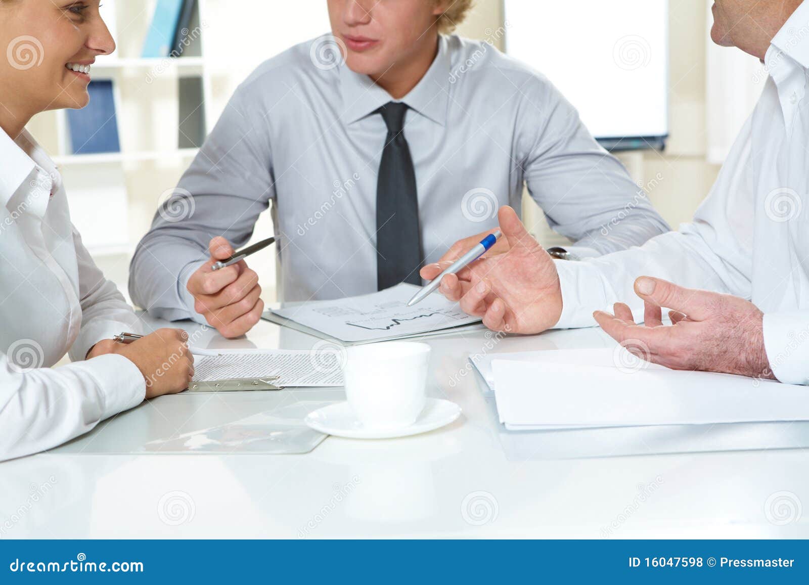 During discussion stock photo. Image of businesswoman - 16047598