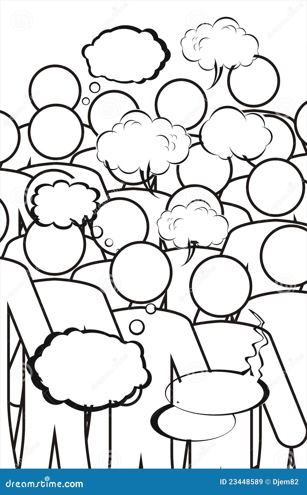 A discussion stock illustration. Illustration of crowd - 23448589