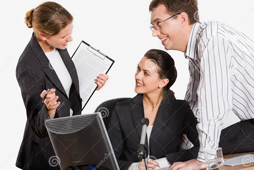 Discussion stock photo. Image of sitting, intelligence - 3611892