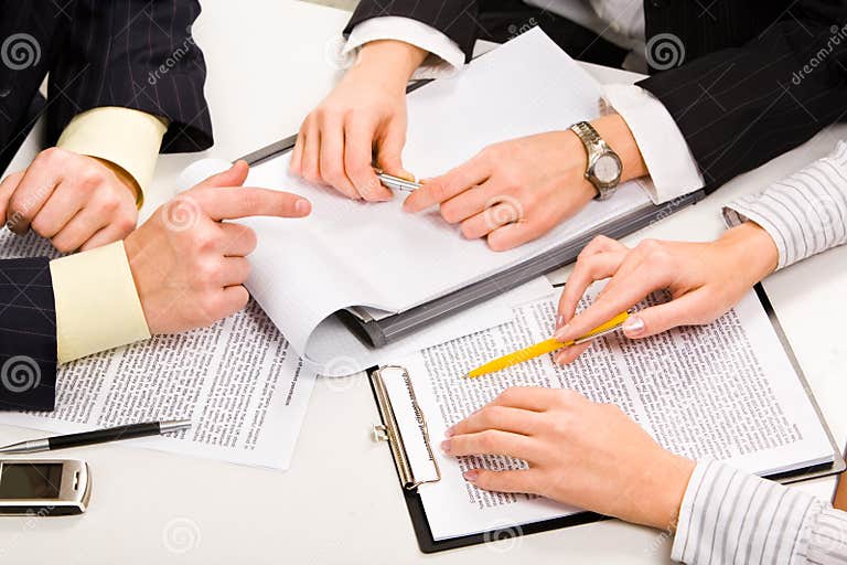 Discussion stock image. Image of cooperate, plan, paperwork - 4085565