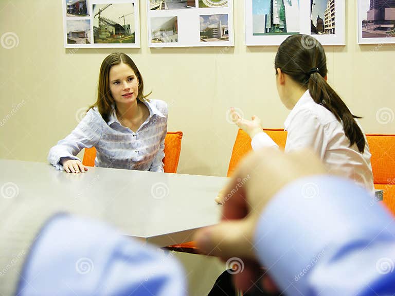 Discussion stock photo. Image of faces, brunette, couple - 90116