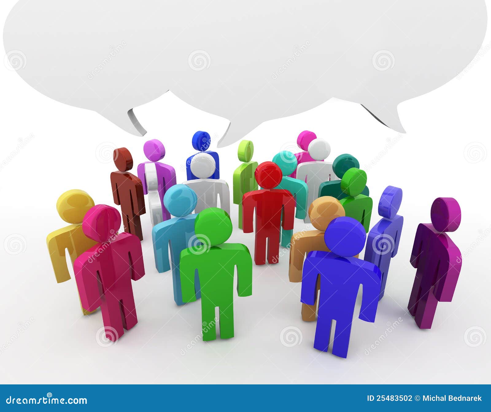 Discussion, Blank Speech Bubbles Stock Illustration - Illustration of ...