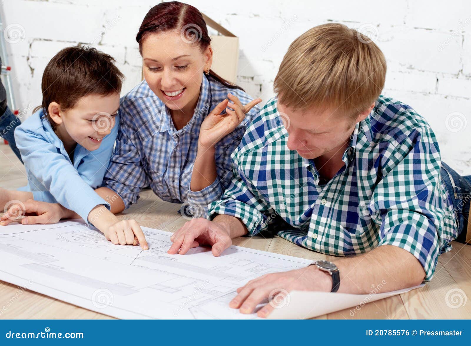 Discussion of blueprint stock photo. Image of communicating - 20785576