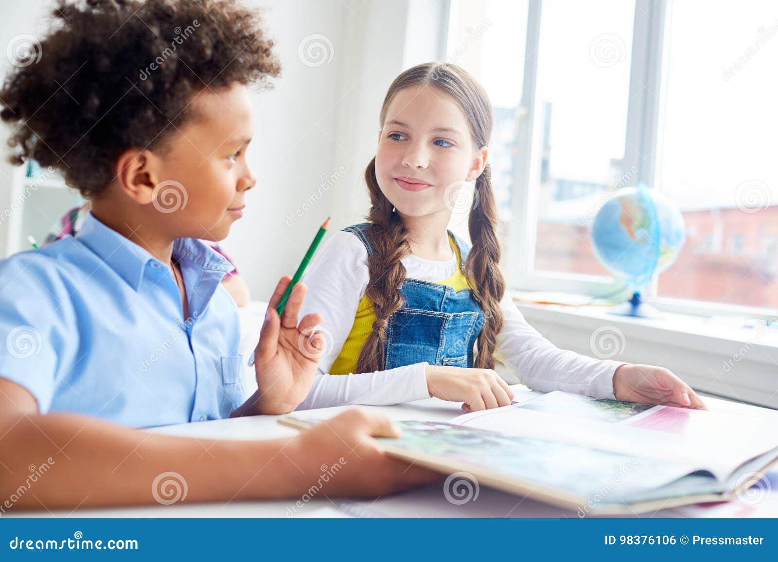 Discussion of book stock photo. Image of backtoschool - 98376106