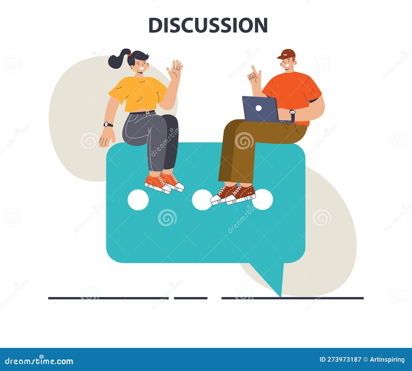 Discussion Concept. Characters Communicating with Each Other Stock ...