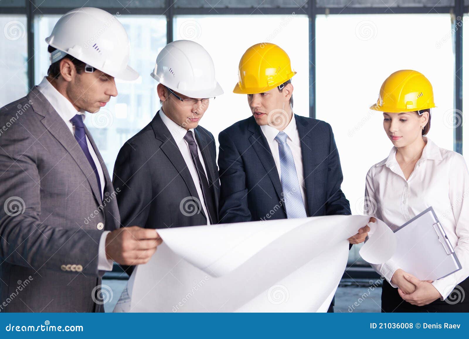 Discussion on the Construction Site Stock Photo - Image of building ...