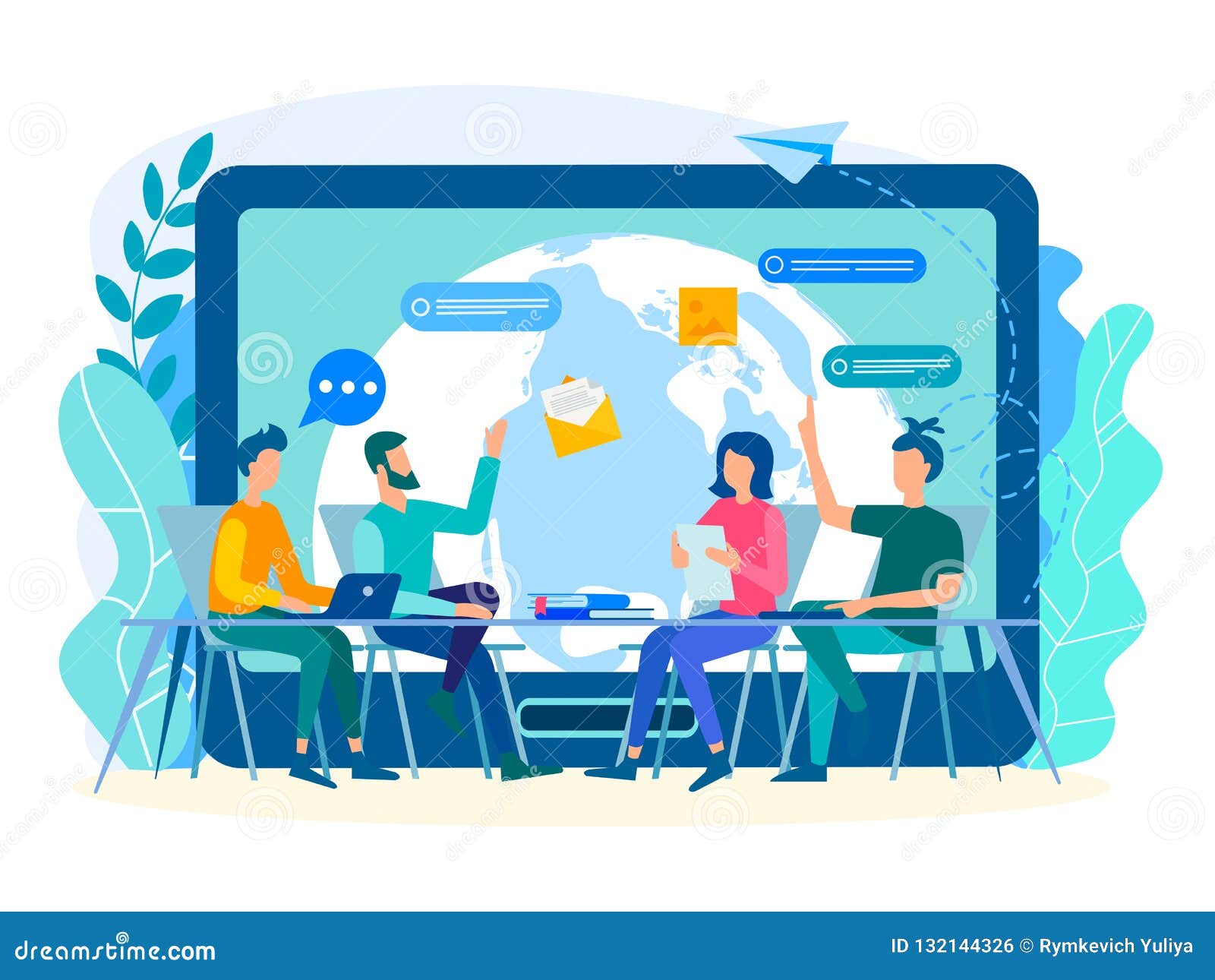 Discussion of Current Tasks by Employees in the Office with the Stock ...