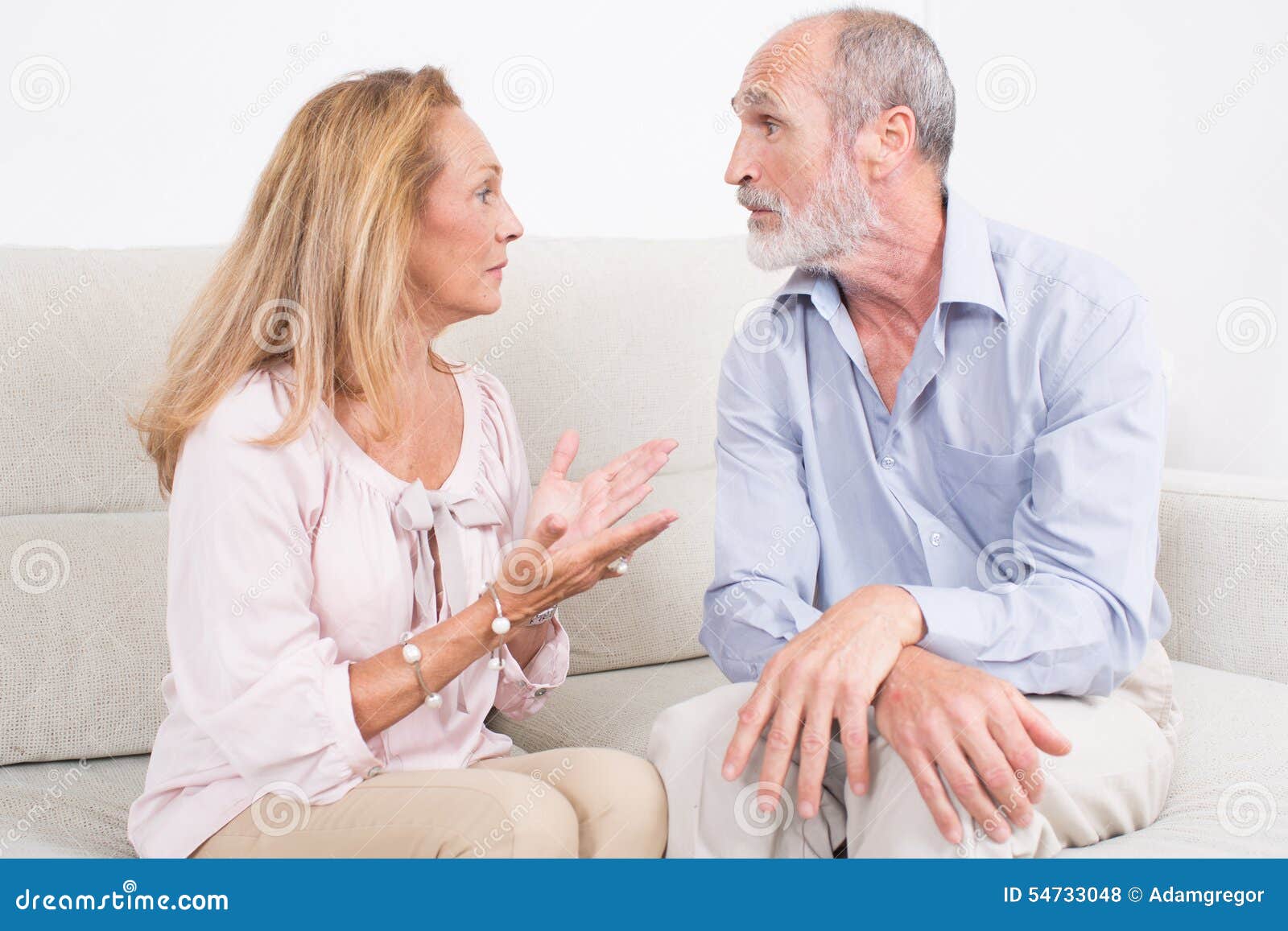 Discussion between Elderly Couple Stock Photo - Image of fight, mature ...