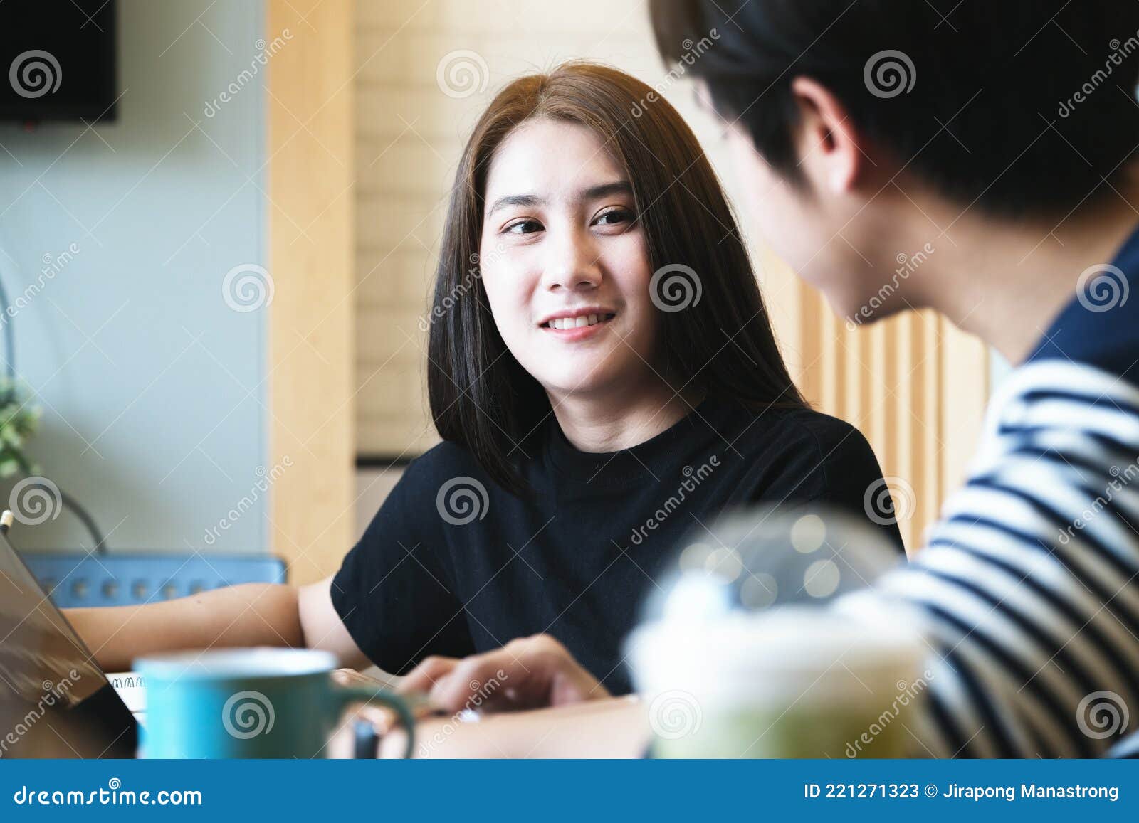 Discussion and Exchange of Ideas during Work Stock Image - Image of ...