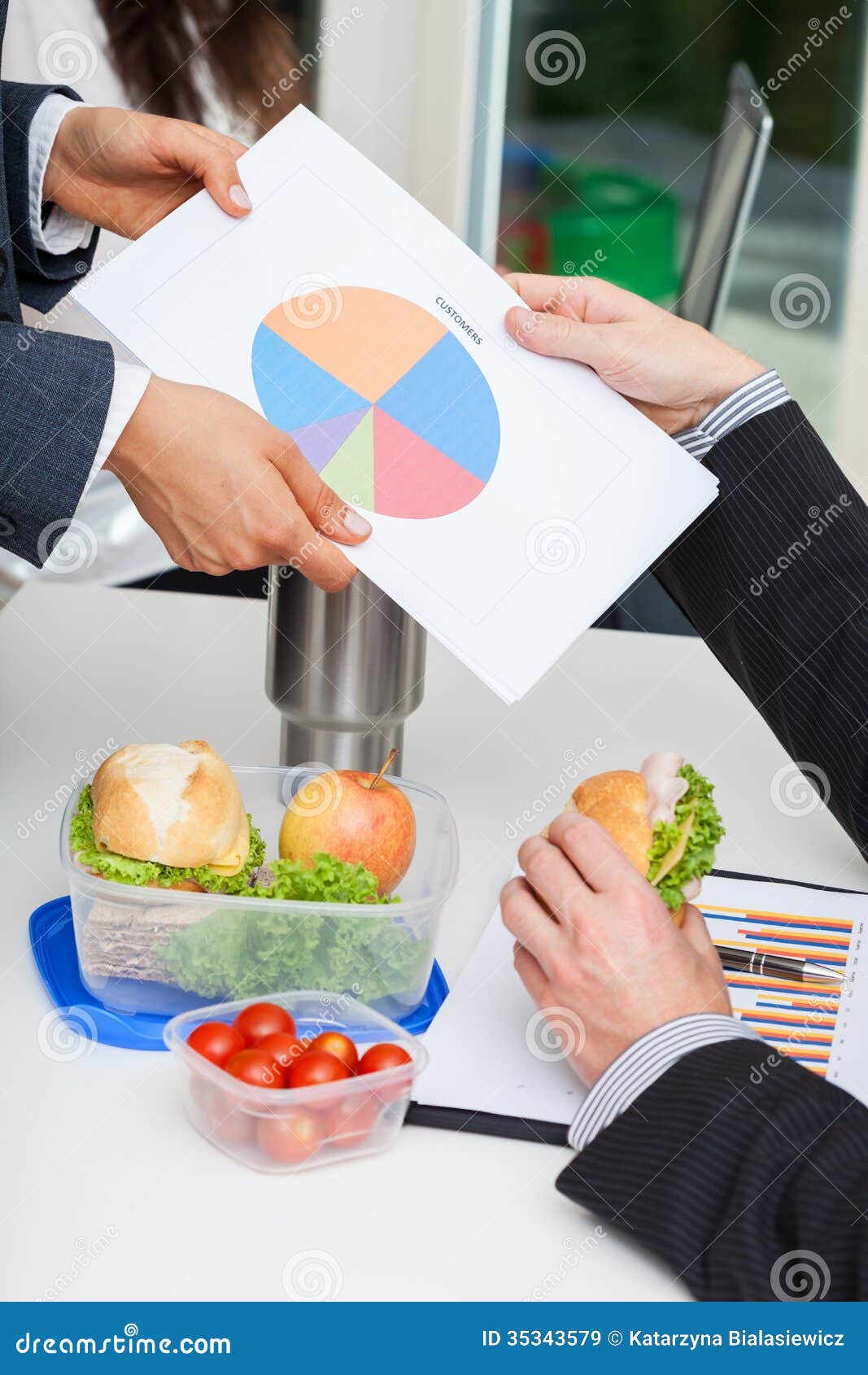 Discussion about Finances during Breakfast Stock Image - Image of ...