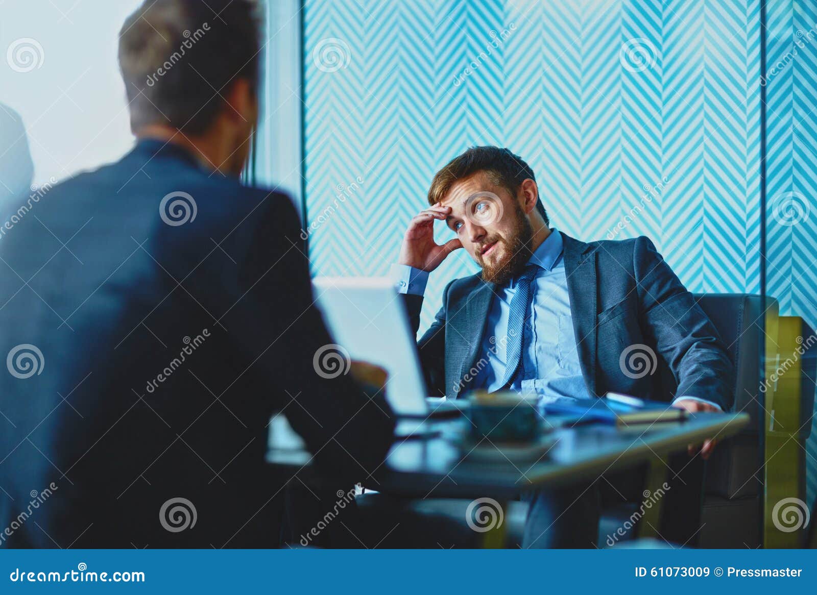During discussion stock image. Image of meeting, confident - 61073009