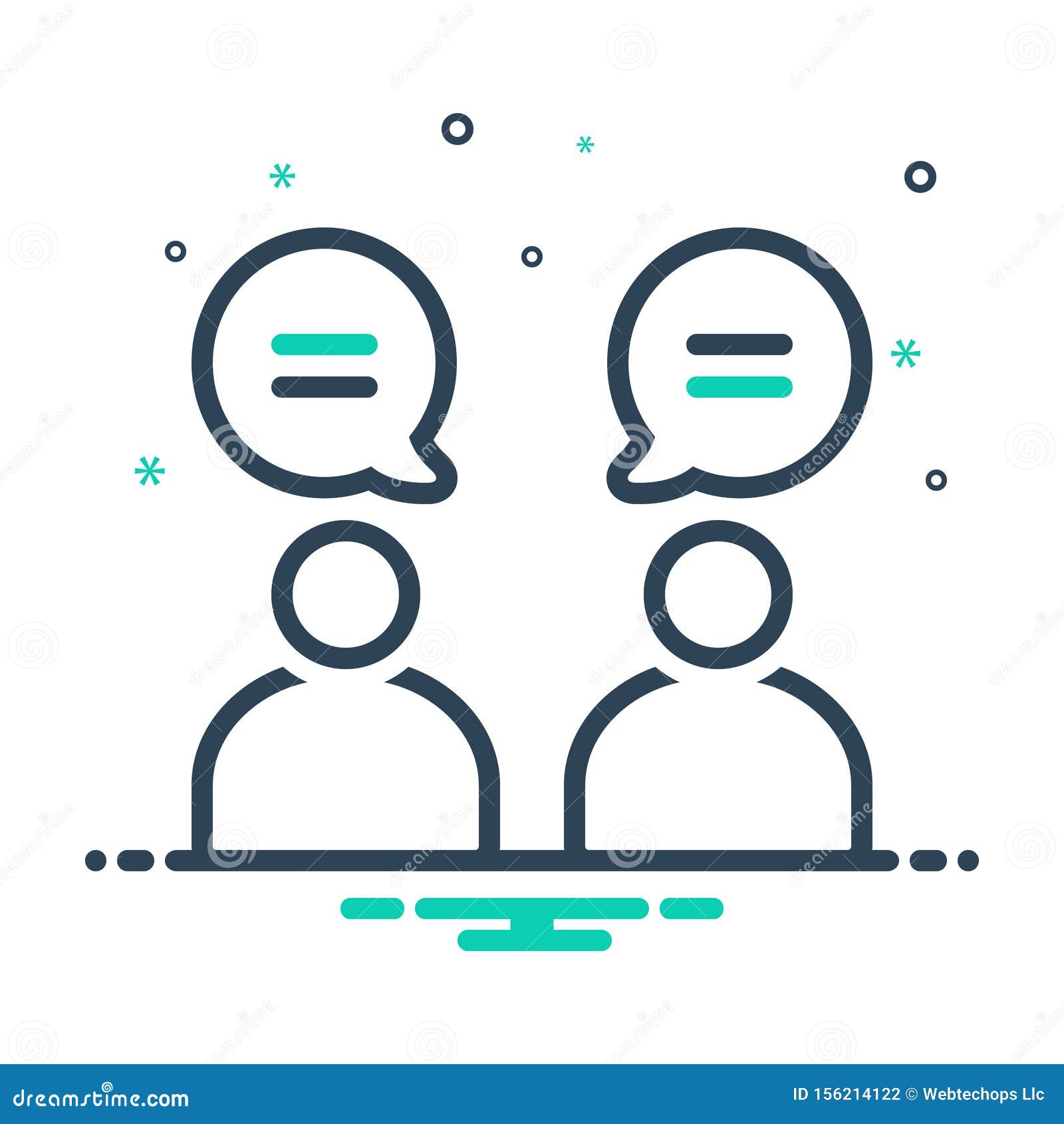 Black Mix Icon for Discussion, Group and Meeting Stock Vector ...